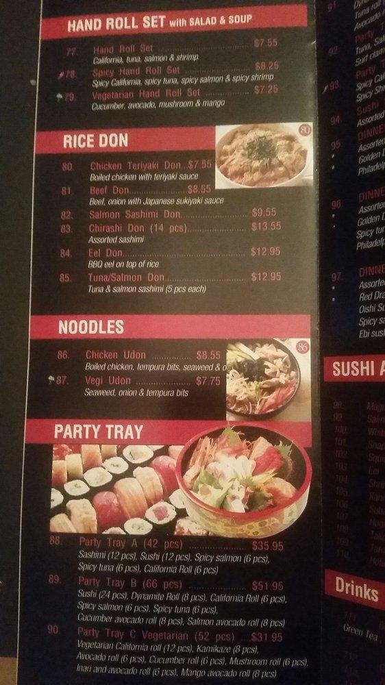 Menu at Oishi Sushi restaurant, Markham, 10 Royal Orchard Blvd Unit 9