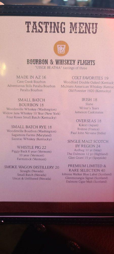 Menu at COLT Grill BBQ and Spirits Village of Oak Creek, Sedona