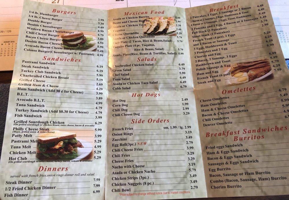 Menu at P&G Super Burger restaurant, Baldwin Park