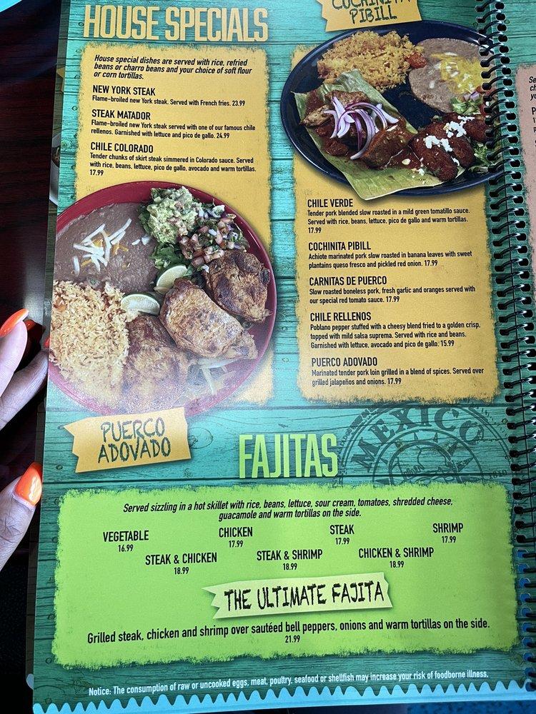Menu at Torito Mexican Restaurant, North Haven