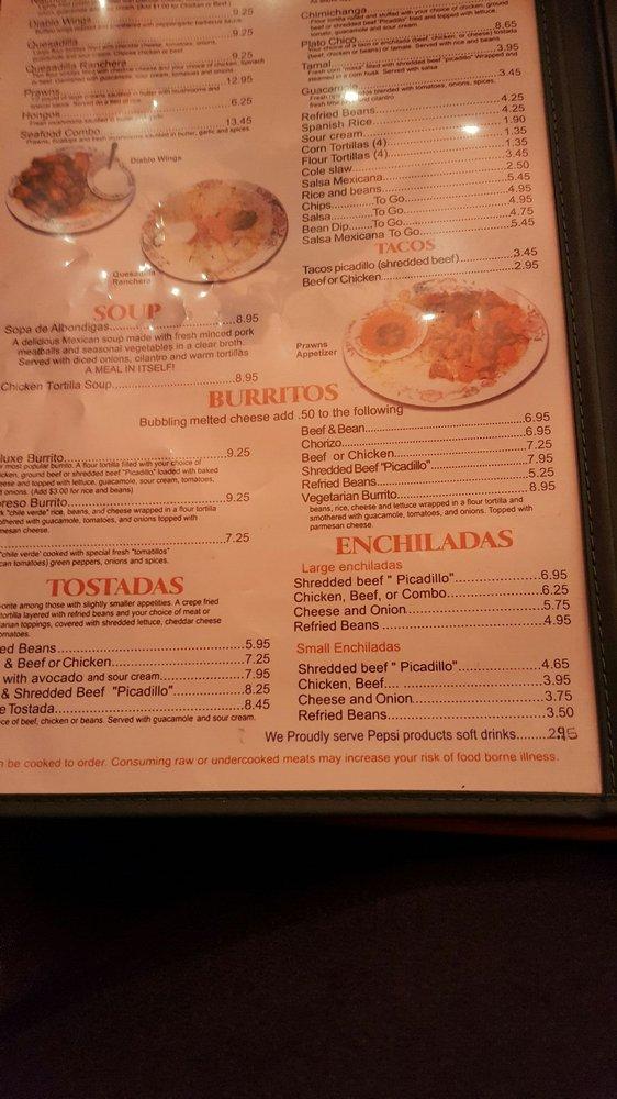 Menu at 3 Margaritas restaurant, Richland, 627 Jadwin Ave