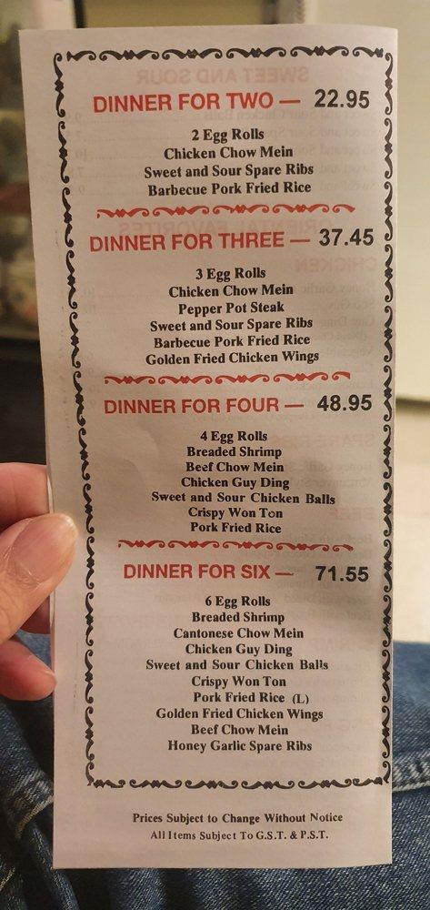 Menu at 4 Seasons Restaurant, Newmarket