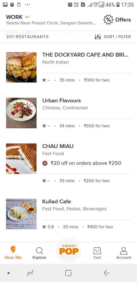 Menu at Chau Miau, Nashik, Geetai