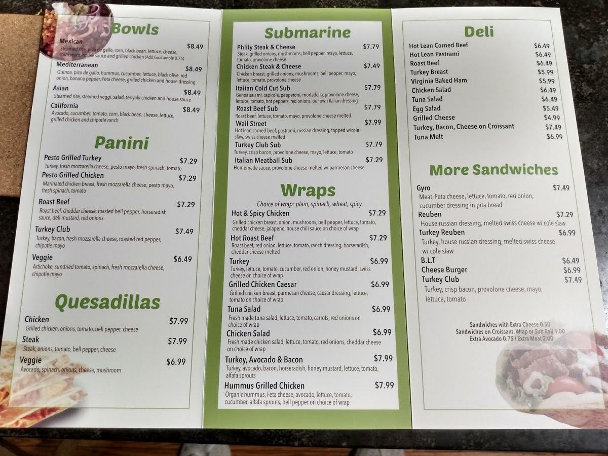 Menu at Urban Cafe & Espresso, Rockville