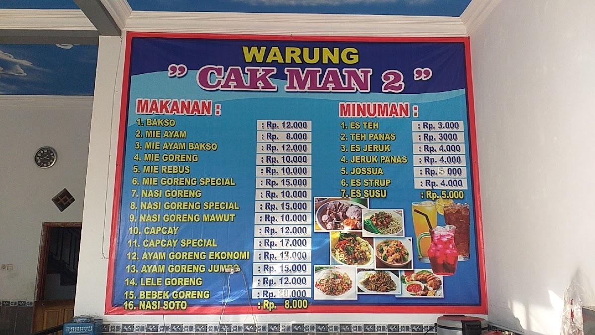 Menu at WARUNG CAK MAN 2 restaurant, Kalimo'ok