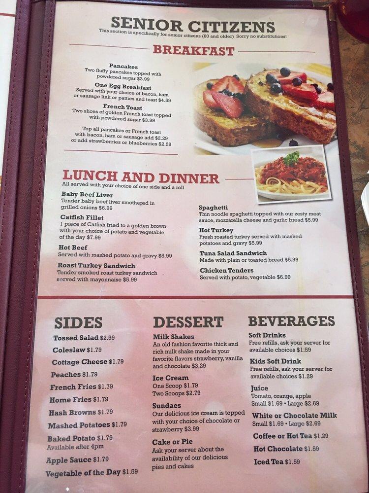 Menu at Benjamin's Restaurant, Covington