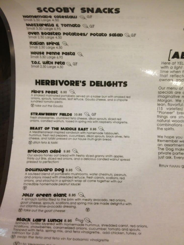 Carta de barbacoa Yellow Dog Eats, Gotha, Hempel Ave