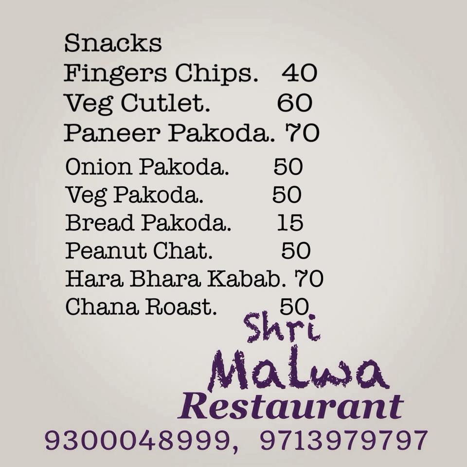 Menu at Indore Food Delivery, Indore, C-10