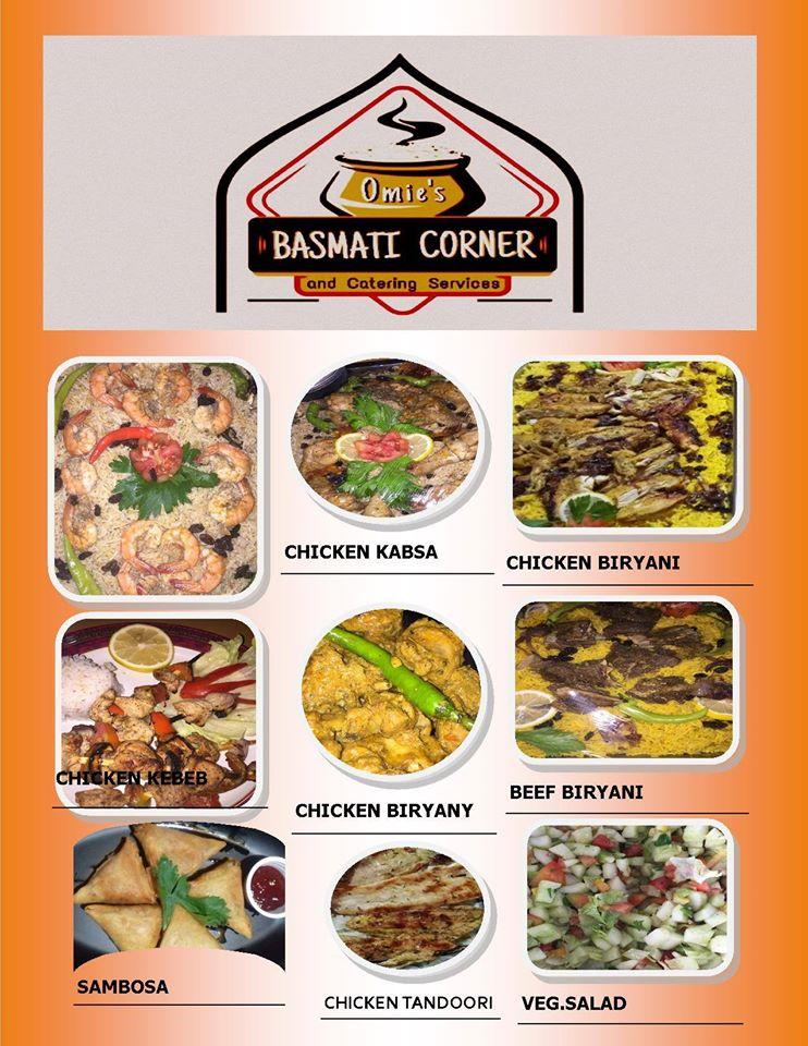 Menu at Omie's Basmati Corner restaurant, Cotabato City