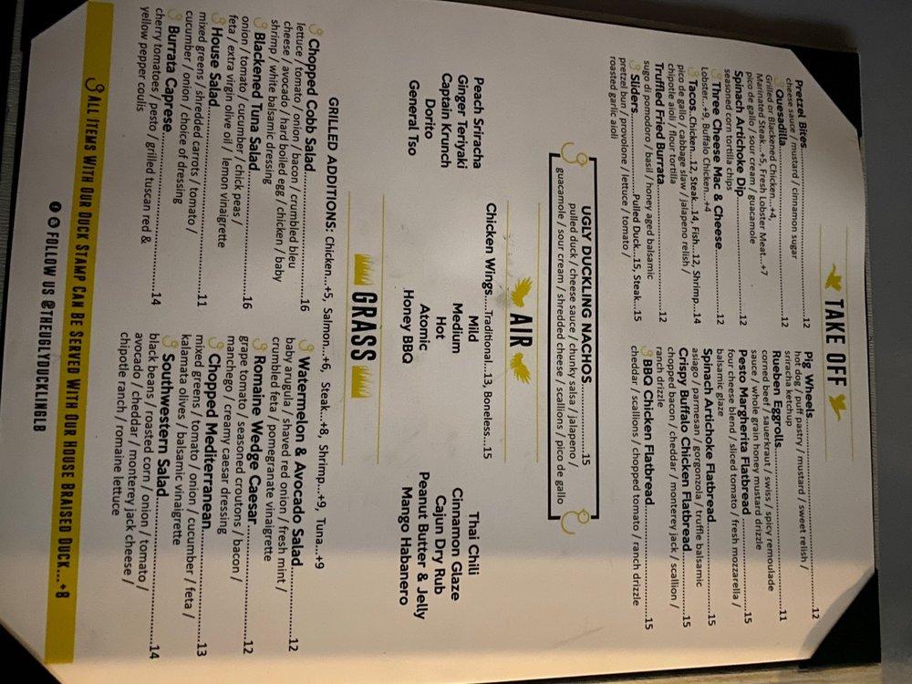 Menu at Ugly Duckling - Long Beach restaurant, Long Beach