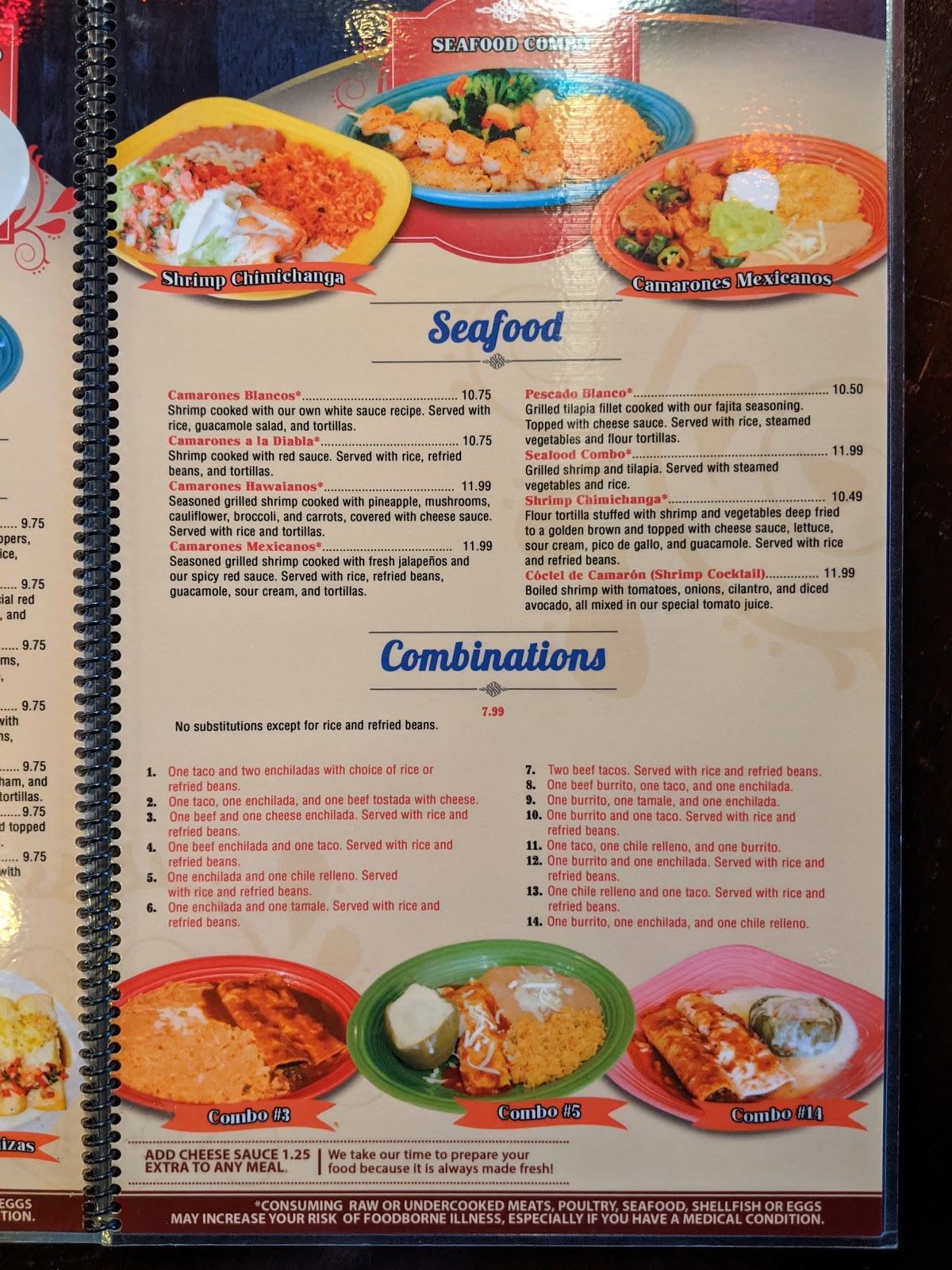 Menu at LOS ARCOSS MEXICAN RESTAURANT, Gardendale
