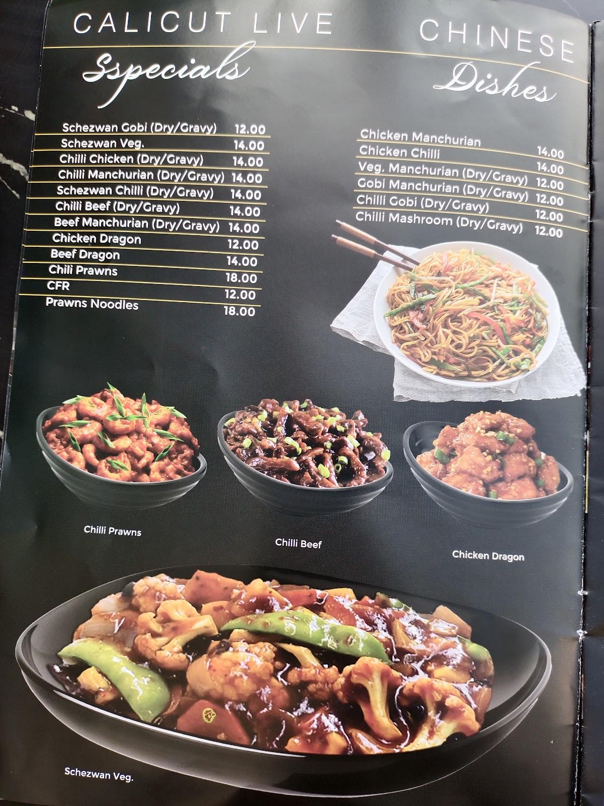 Menu at Old Calicut Live Resturant restaurant, Abu Dhabi, F9CF+V2P
