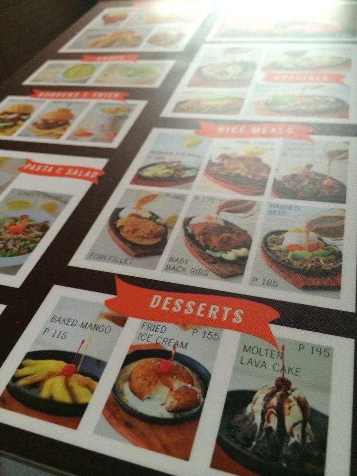 Menu at Just Sizzlin' Resto restaurant, Tagbilaran City