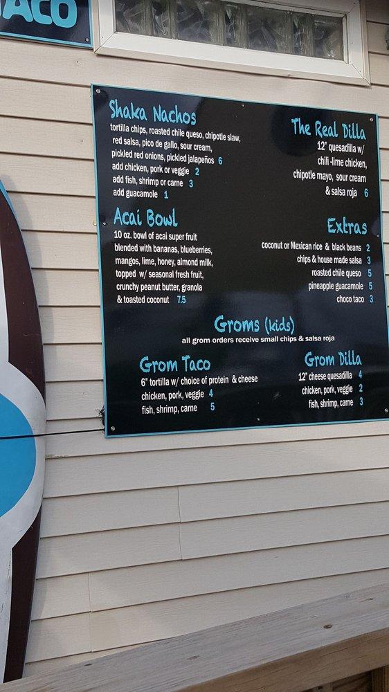 Carta del restaurante Shaka Taco Surf City, Surf City, 107 B