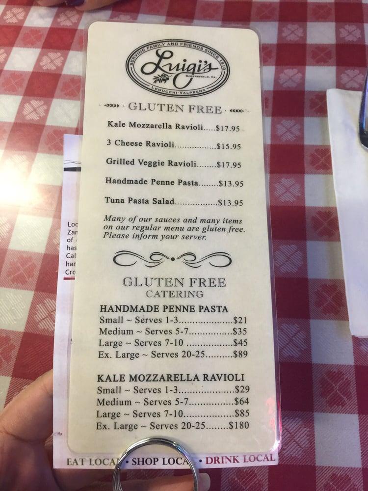 Menu at Luigi's Restaurant and Delicatessen, Bakersfield