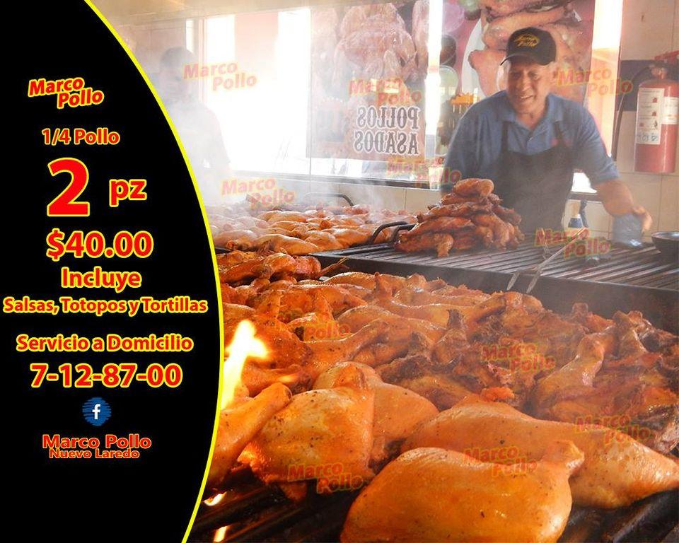 Carta de parrilla Marco Pollo, Nuevo Laredo