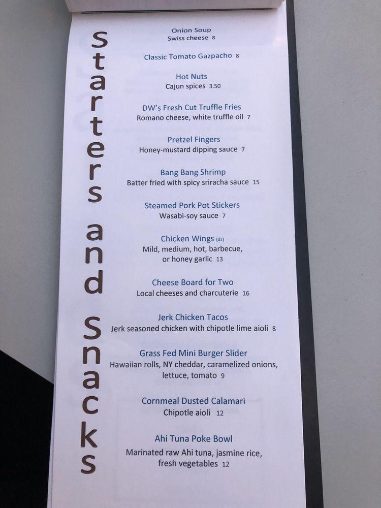 Menu at Grill 1-2-5 and Steuben Bar, Corning