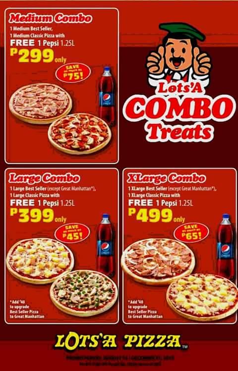 Menu at Lots'a Pizza pizzeria, Antipolo, J. Sumulong St.