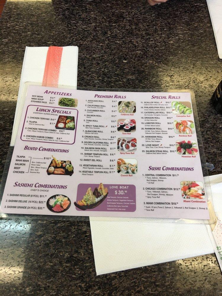 Menu at Sushi & Teri restaurant, Los Angeles, 116 Japanese Village ...