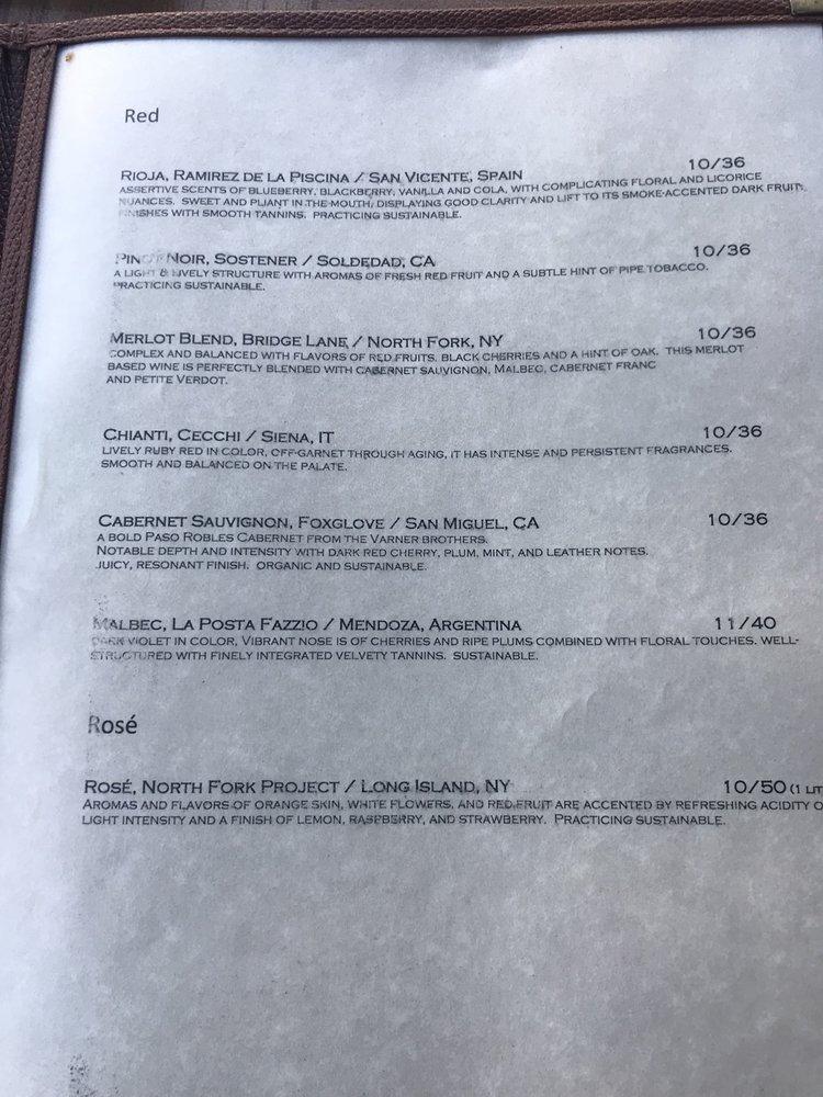 Menu at Sweet Grass Grill restaurant, Tarrytown