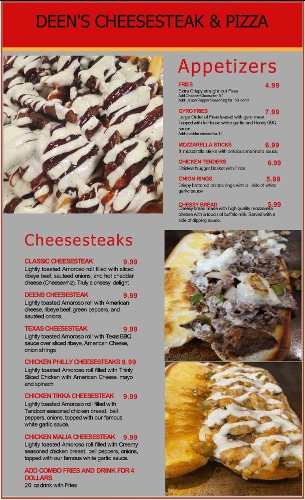Menu at Deens Catering pizzeria, Houston, Wirt Rd #265