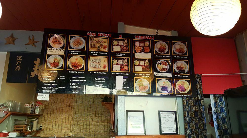 Menu at Ichi Bento restaurant, Shoreline