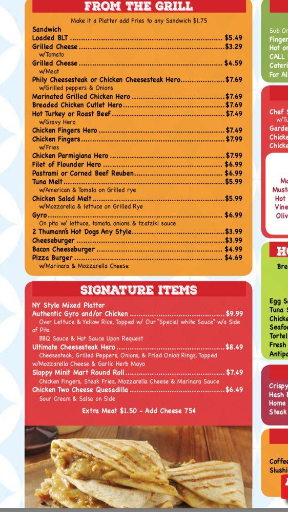 Menu at Minit Mart Convenience Store Deli & Grill, Bergenfield