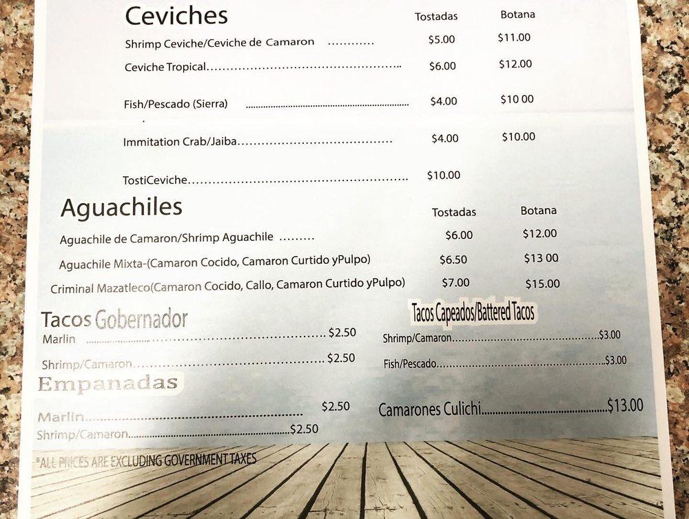 Menu at Sushi y Mariscos Que Rollo restaurant, Los Angeles
