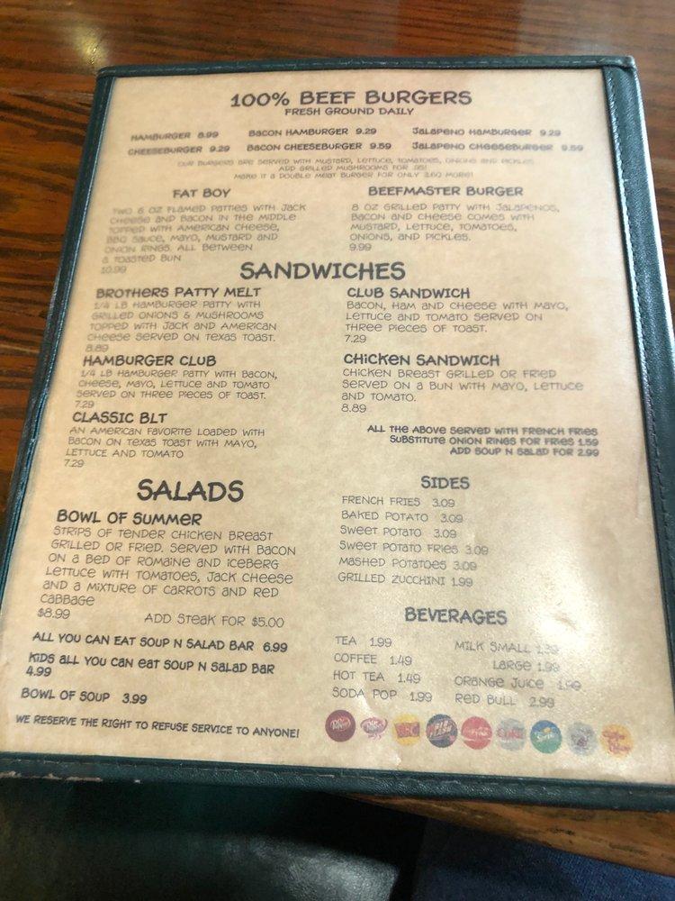 Menu at Beefmaster Steakhouse, Ballinger