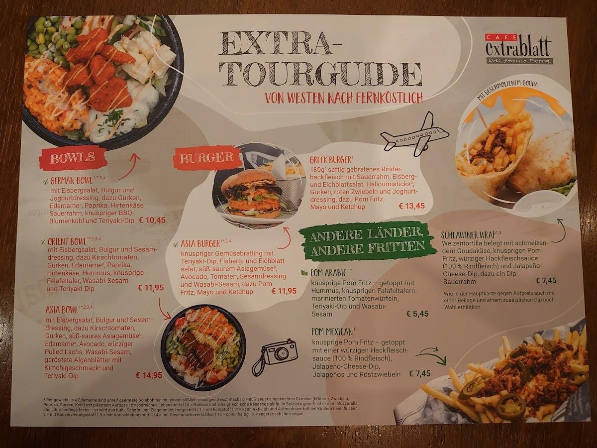 Menu at Cafe Extrablatt Aachen, Aachen