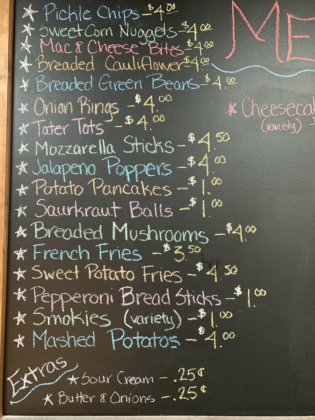 Menu at Pierogi Palace fast food, Willoughby