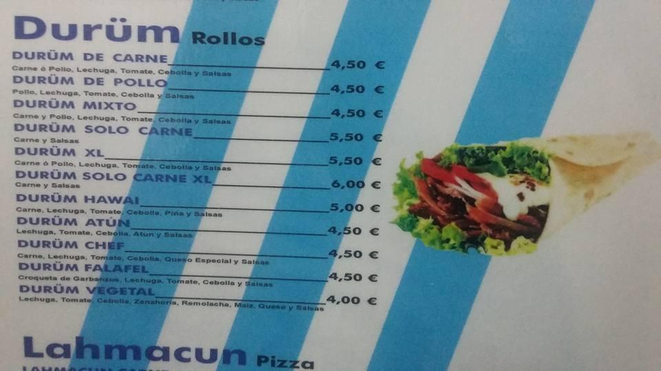 Menu at Restaurante Turco Kebab Pizza, Ponferrada