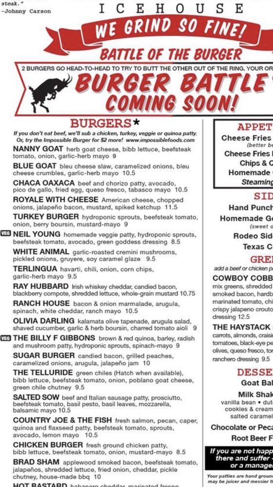Menu at Rodeo Goat pub & bar, Rockwall