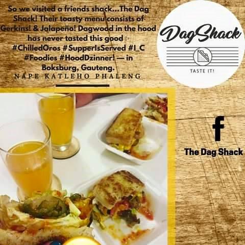 Menu at The Dag Shack restaurant, Boksburg