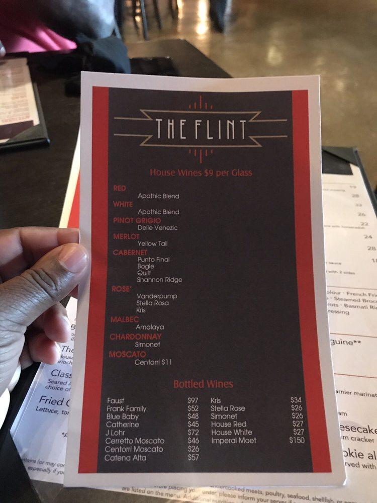 Menu at The Flint restaurant, Albany
