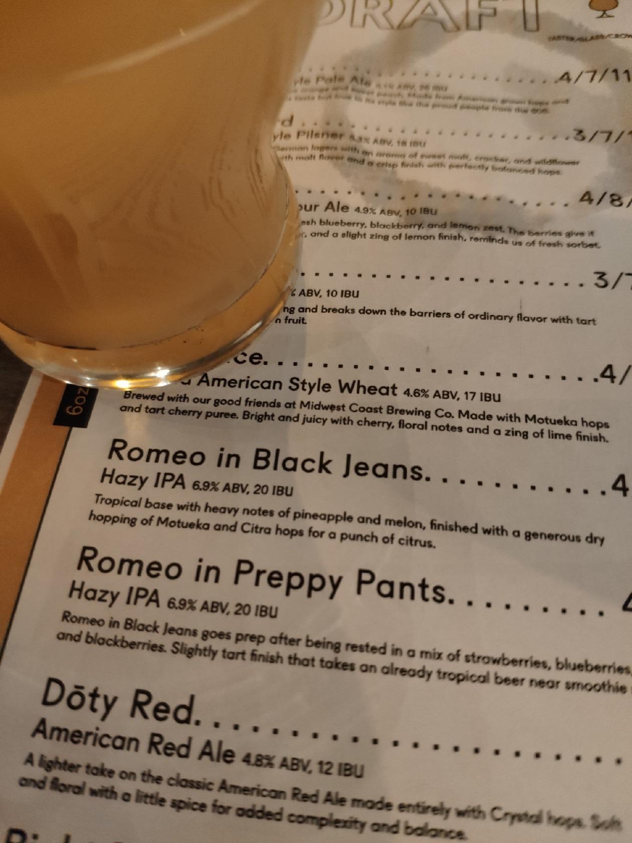 Menu at The Perch Kitchen and Tap restaurant, Chicago