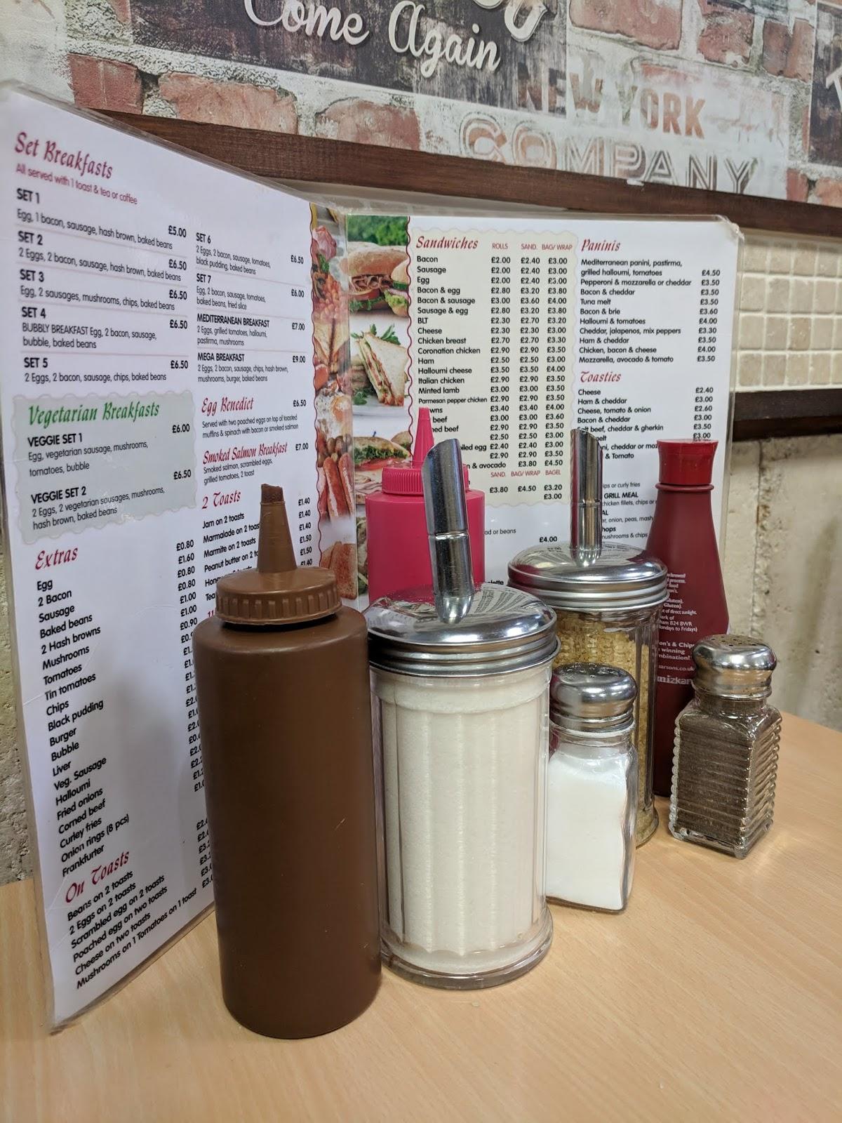 Menu at Freshwaters restaurant, Loughton