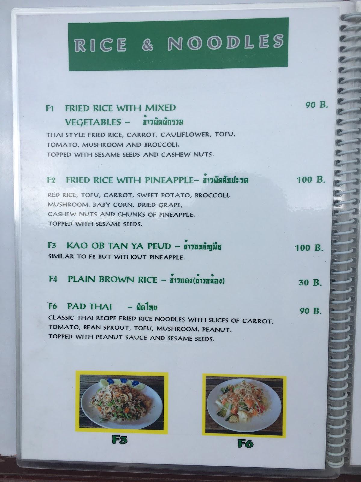 Menu at La Carotte Qui Rit restaurant, Ko Tao