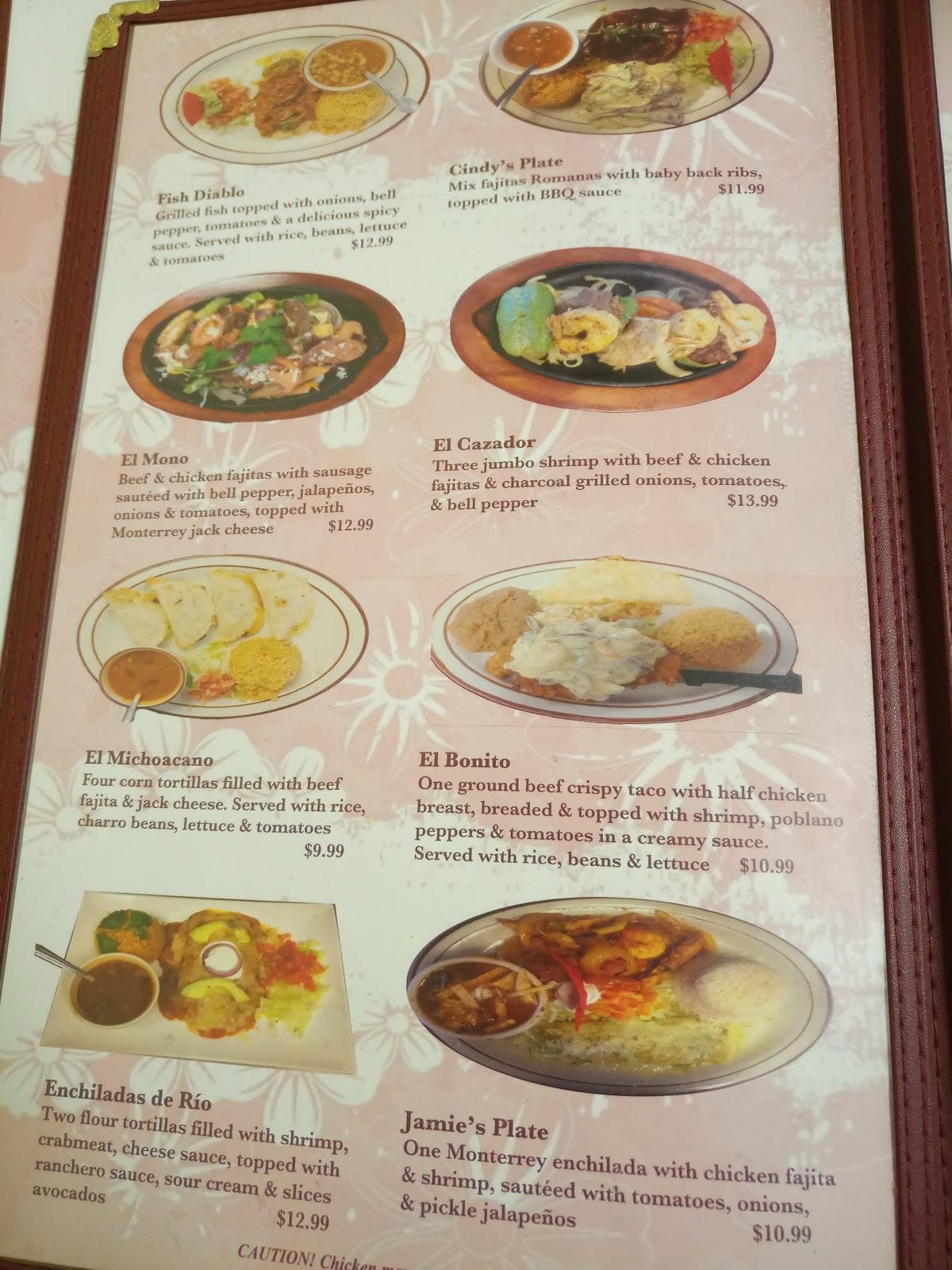 Menu at Laura's Cafe, El Campo