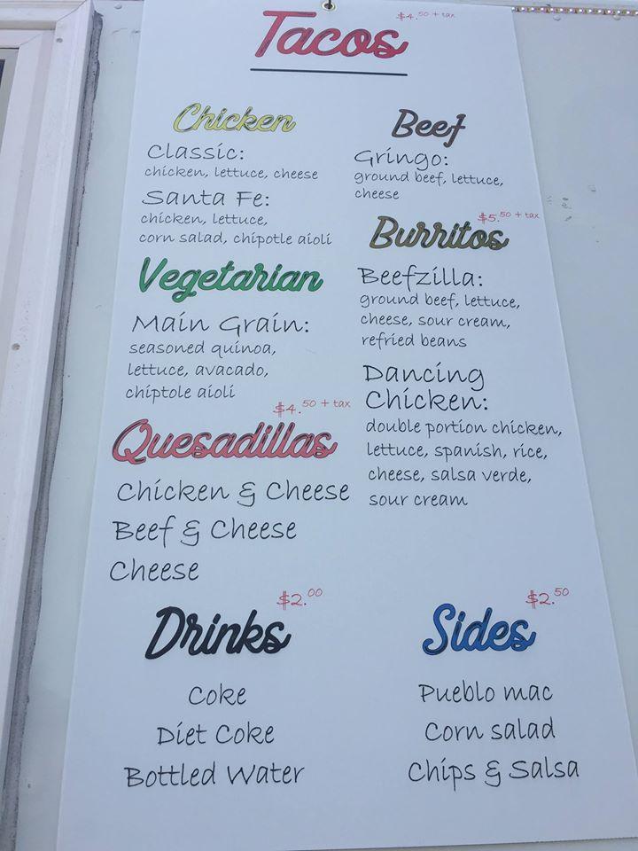 Menu at Taco The Town LLC restaurant, Hartsville