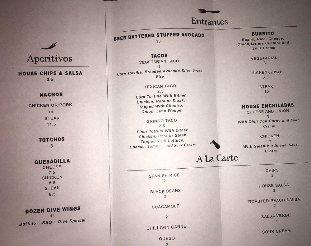 Menu at 6th Street Dive pub & bar, Lafayette