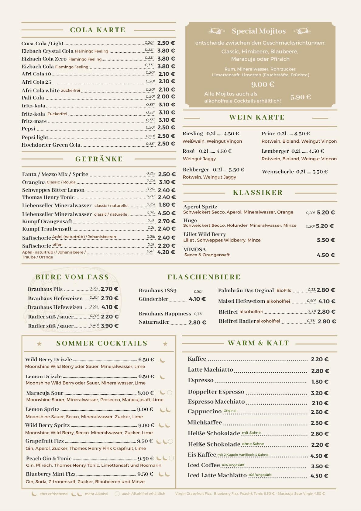 Speisekarte von Restaurant EssEnz, Mühlacker