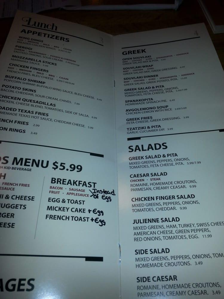Menu at Athens Restaurant, Buffalo