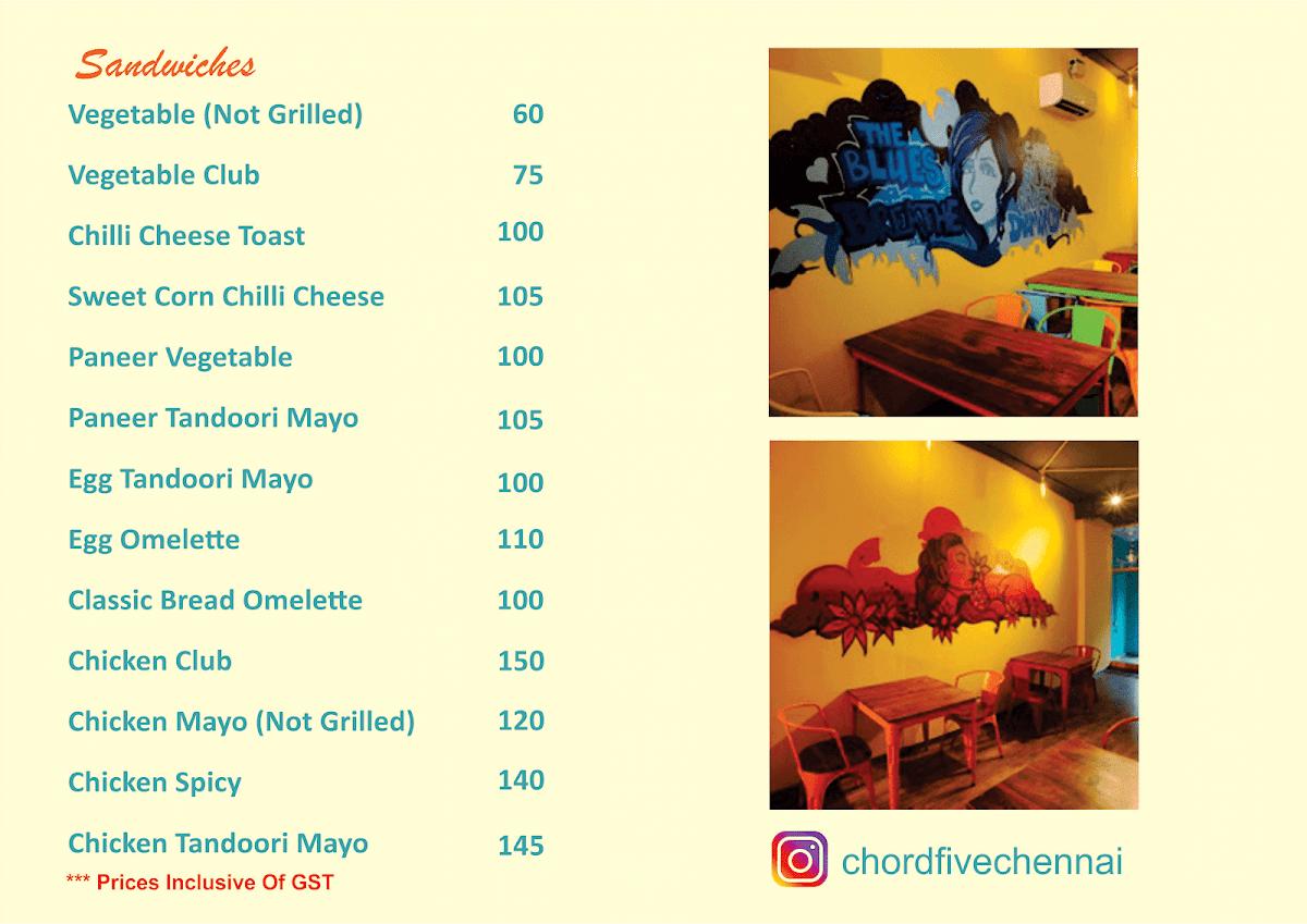 Menu at Chord V The Experience, Chennai