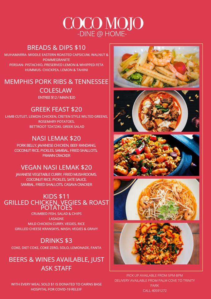 Menu at Coco Mojo Bar & Grill, Clifton Beach