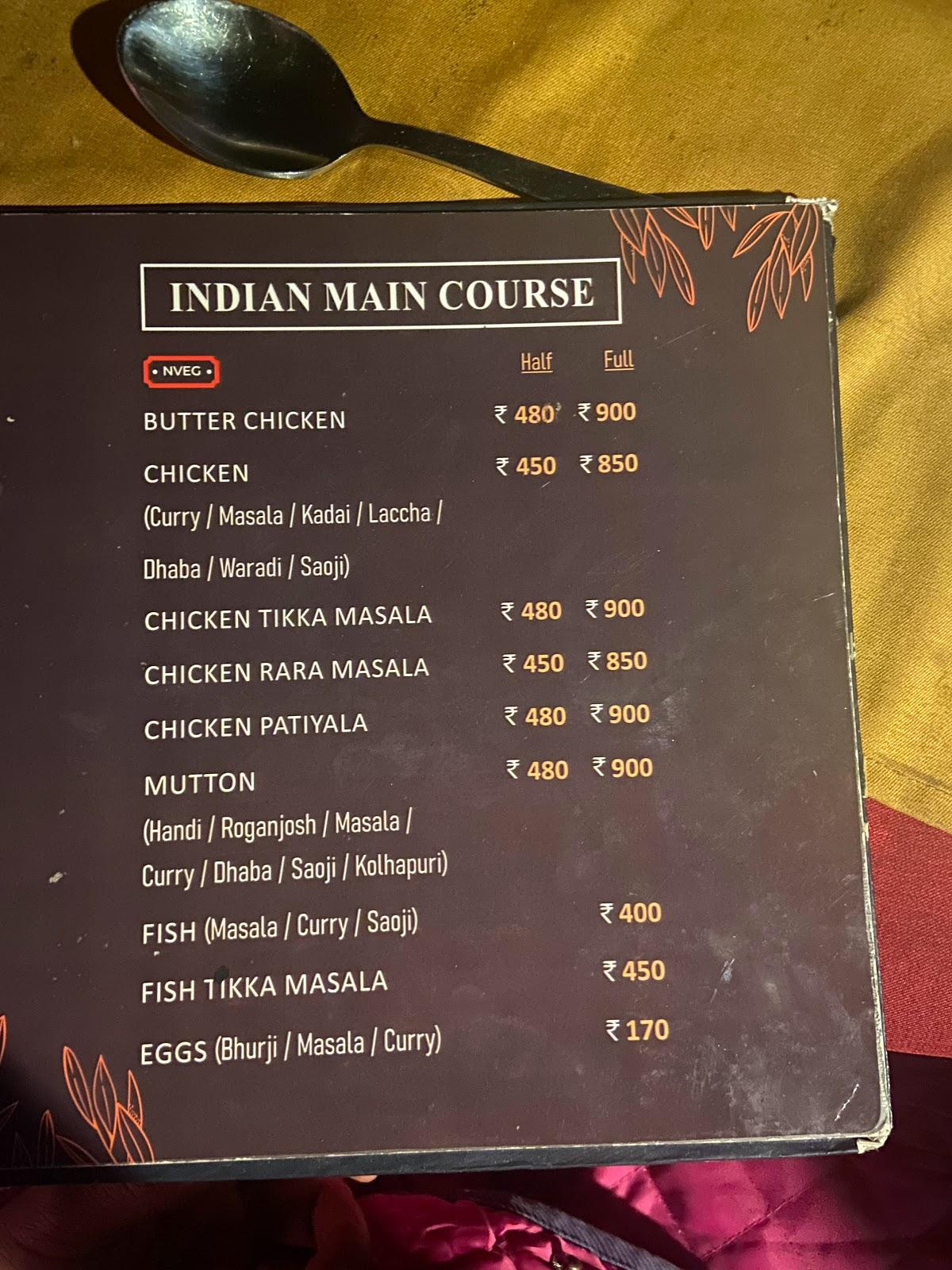 Menu at The Second Wife Restaurant, Nagpur