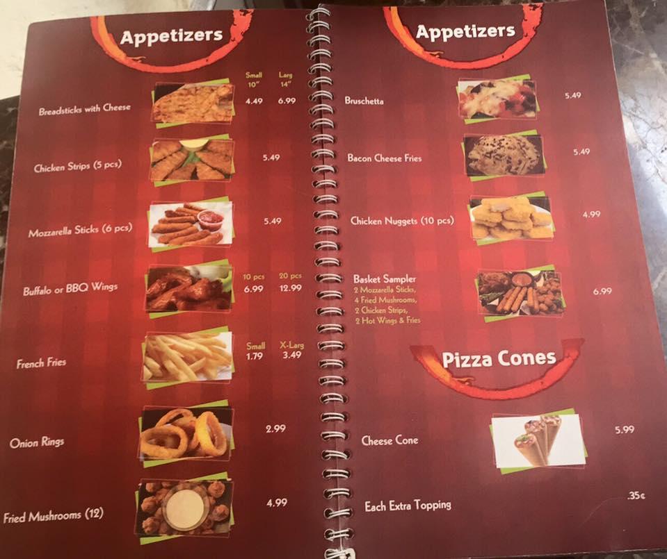 Menu at Highlander Pizza pizzeria, Radford