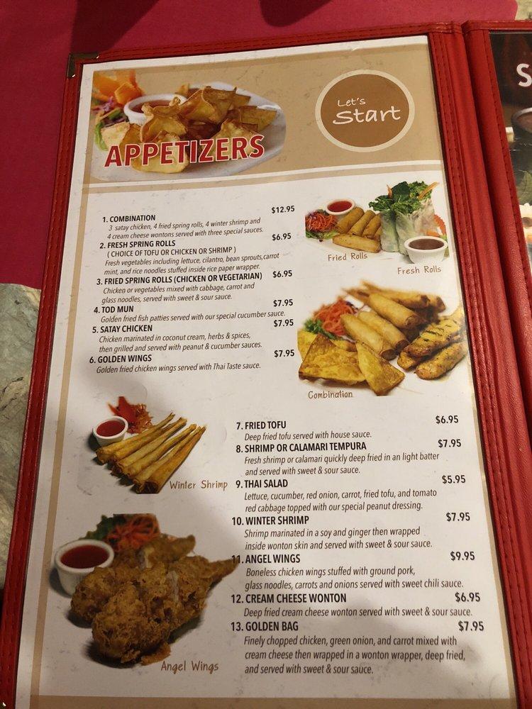 Menu at Thai Taste 2 restaurant, Bonita
