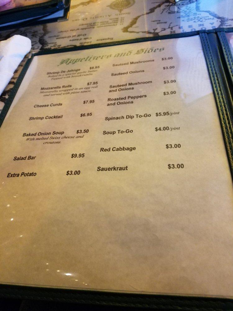 Menu at Bavarian Inn restaurant, Lena, 104 E Main St
