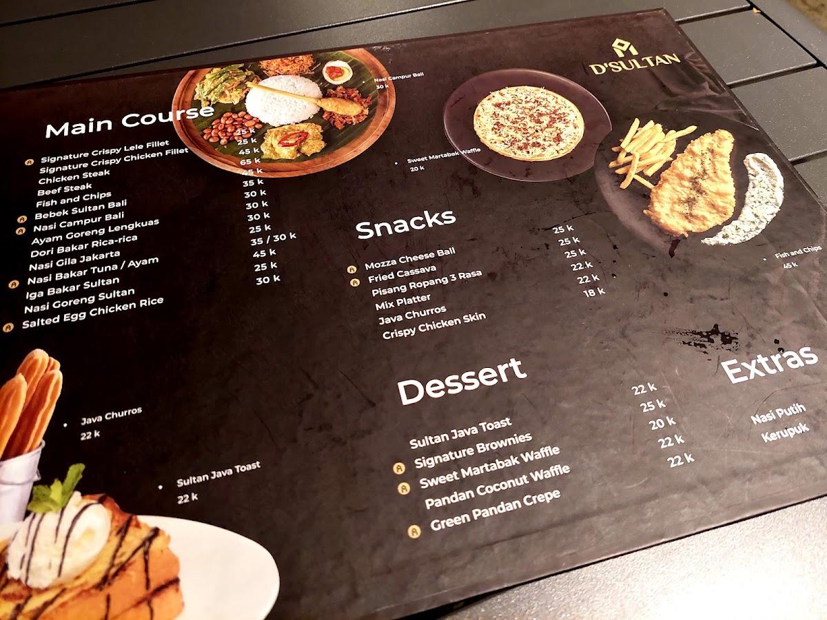 Menu at D’Sultan Cafe Tuban, Tuban
